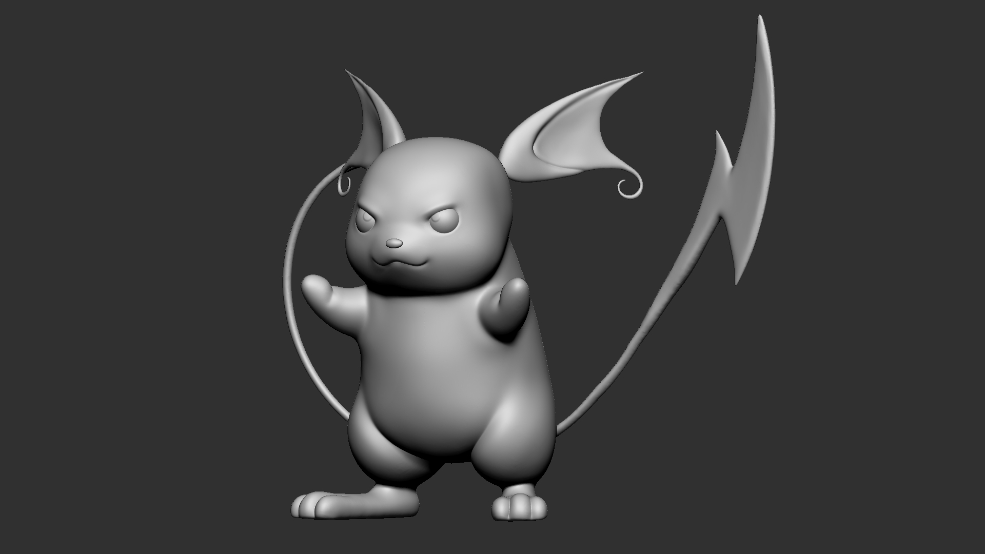 Fichier STL Pokemon Raichu 🐉・Objet pour imprimante 3D à télécharger・Cults