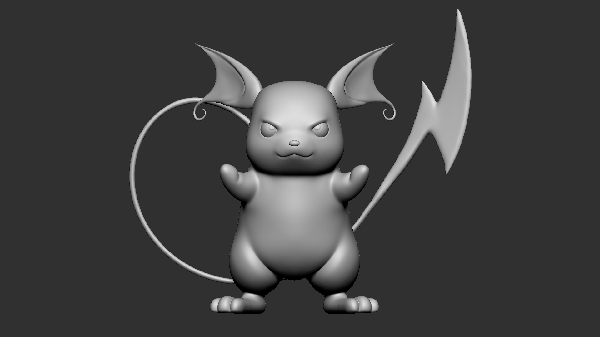 Fichier STL Pokemon Raichu 🐉・Objet pour imprimante 3D à télécharger・Cults