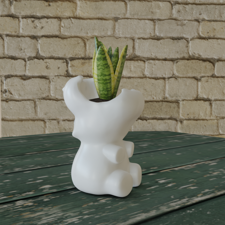 OBJ file hippopotamus planter for succulents and cacti・Template to ...