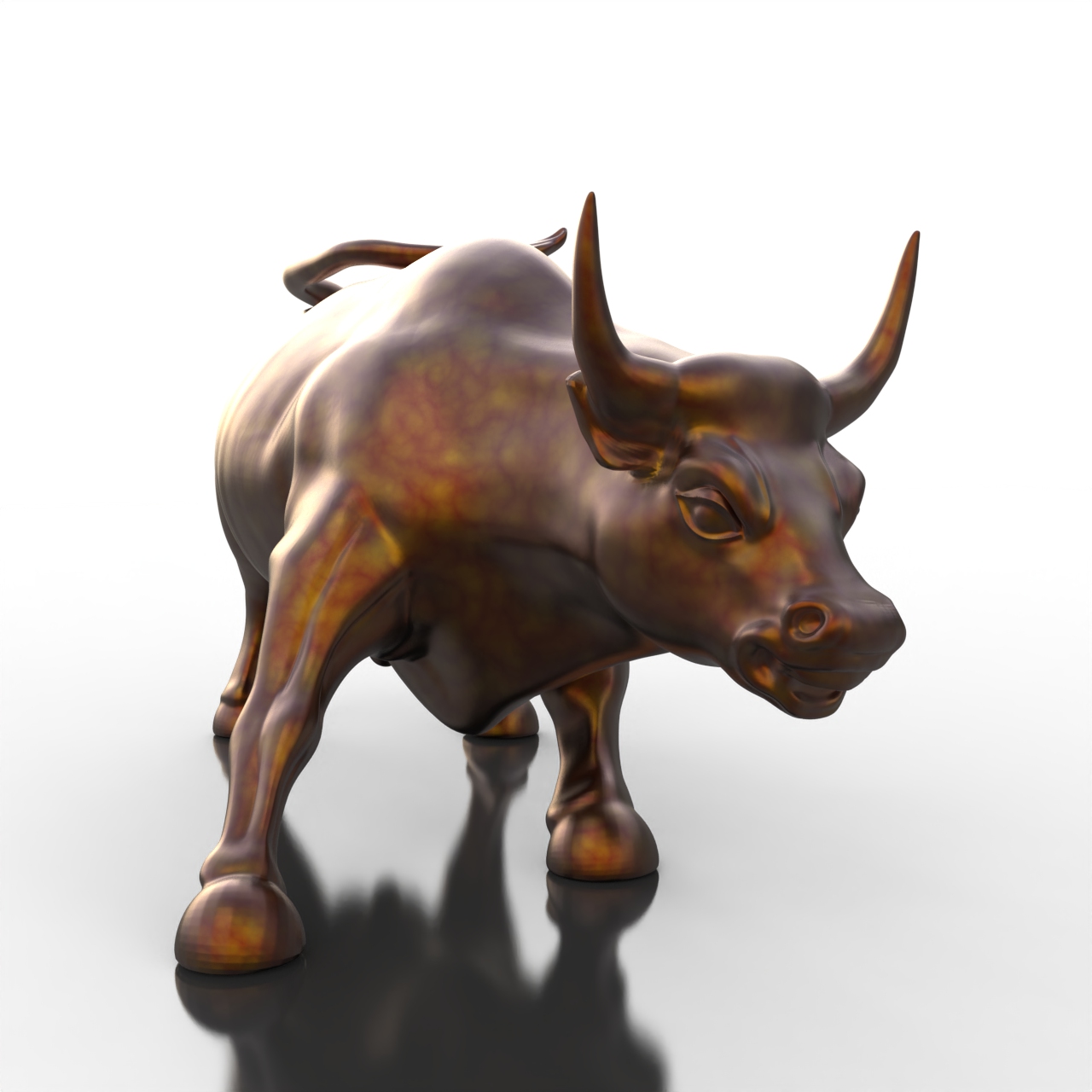 STL file CHARGING BULL・3D printable model to download・Cults
