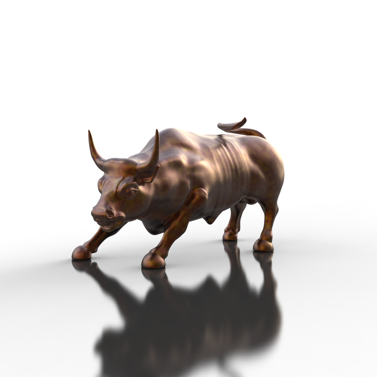 STL file CHARGING BULL・3D printable model to download・Cults