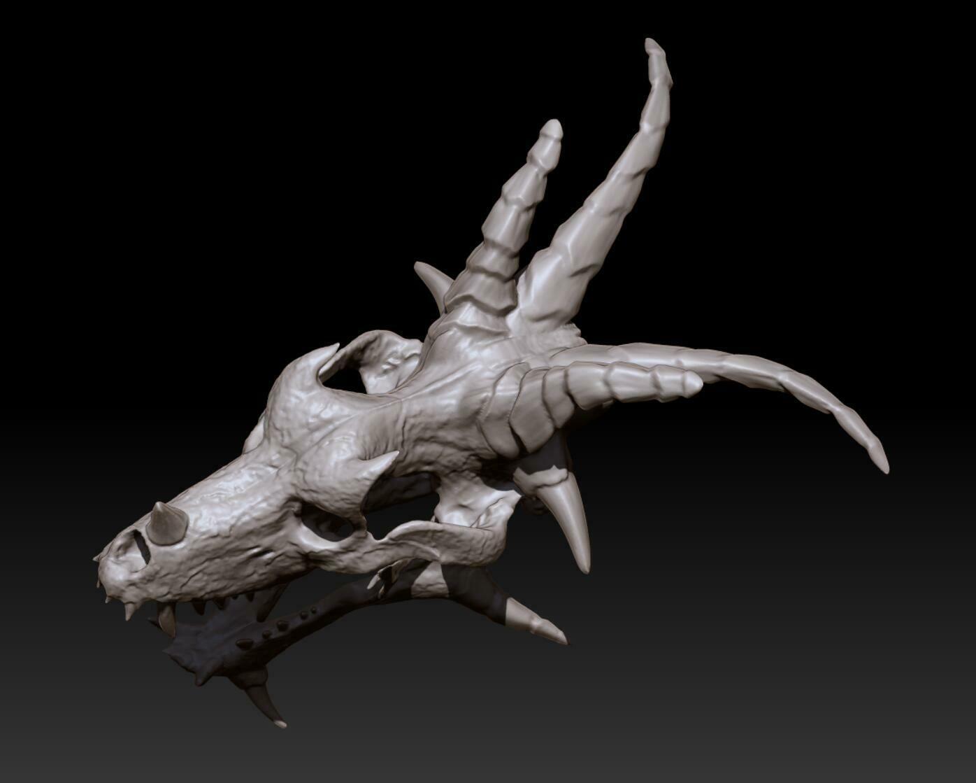 STL file dragon skull・3D print design to download・Cults