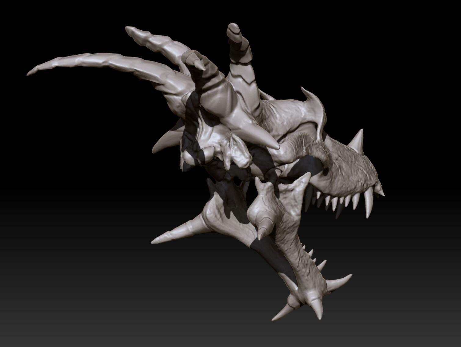 STL file dragon skull・3D print design to download・Cults