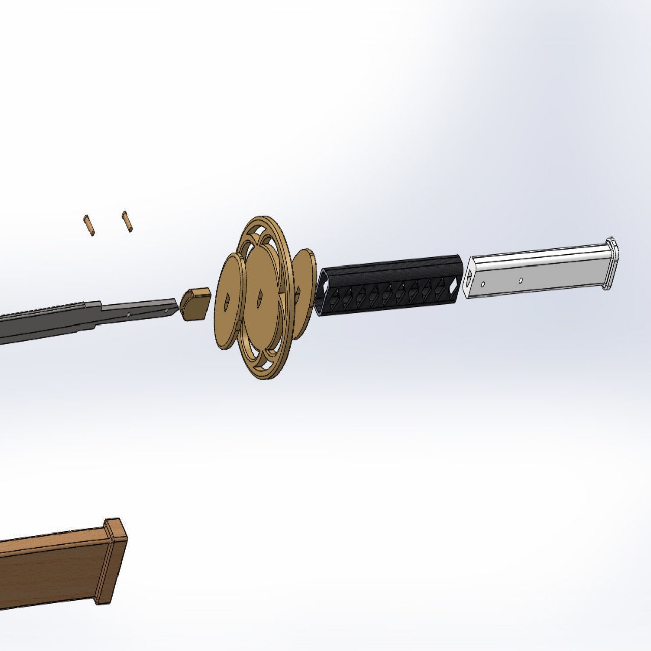 STL-Datei Weapon Katana Sword OBJ STL FBX 3d model Design in Solidworks ...