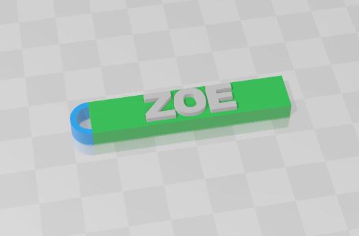 3MF file ZOE key ring・3D printer model to download・Cults