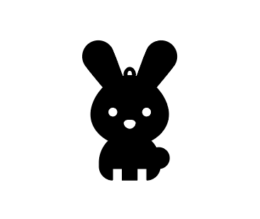 STL file Rabbit Rabbit Key Chain Key Ring・3D printing idea to download ...