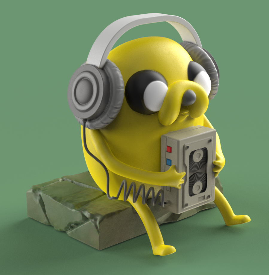 STL file JAKE ESCUCHANDO MUSICA /JAKE LISTENING TO MUSIC・Design to ...