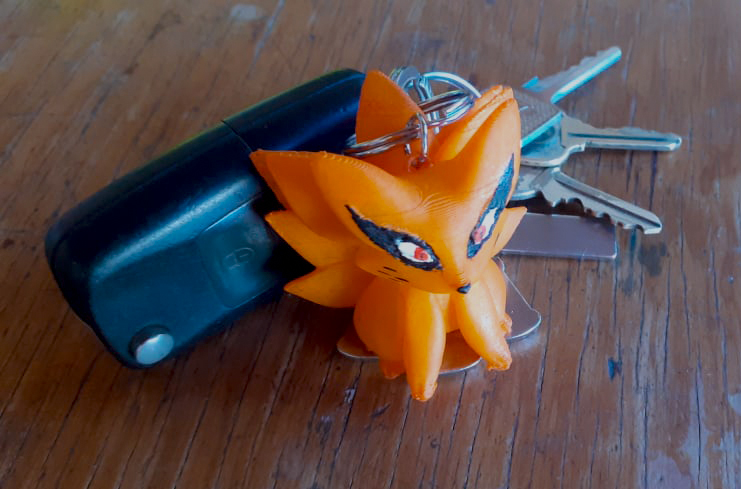 STL file Baby Kyuubi - KEYCHAIN・3D printing template to download・Cults