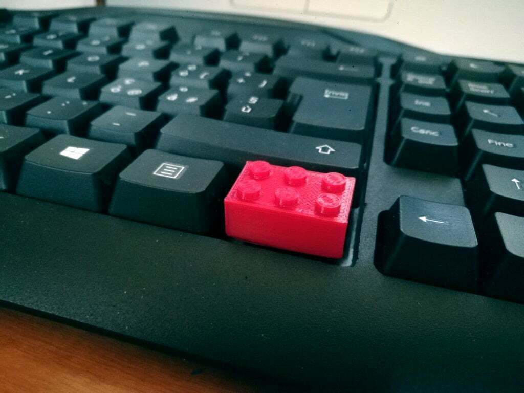 Free STL file Construction Brick Membrane Keycap 2x3 Version・3D printer ...