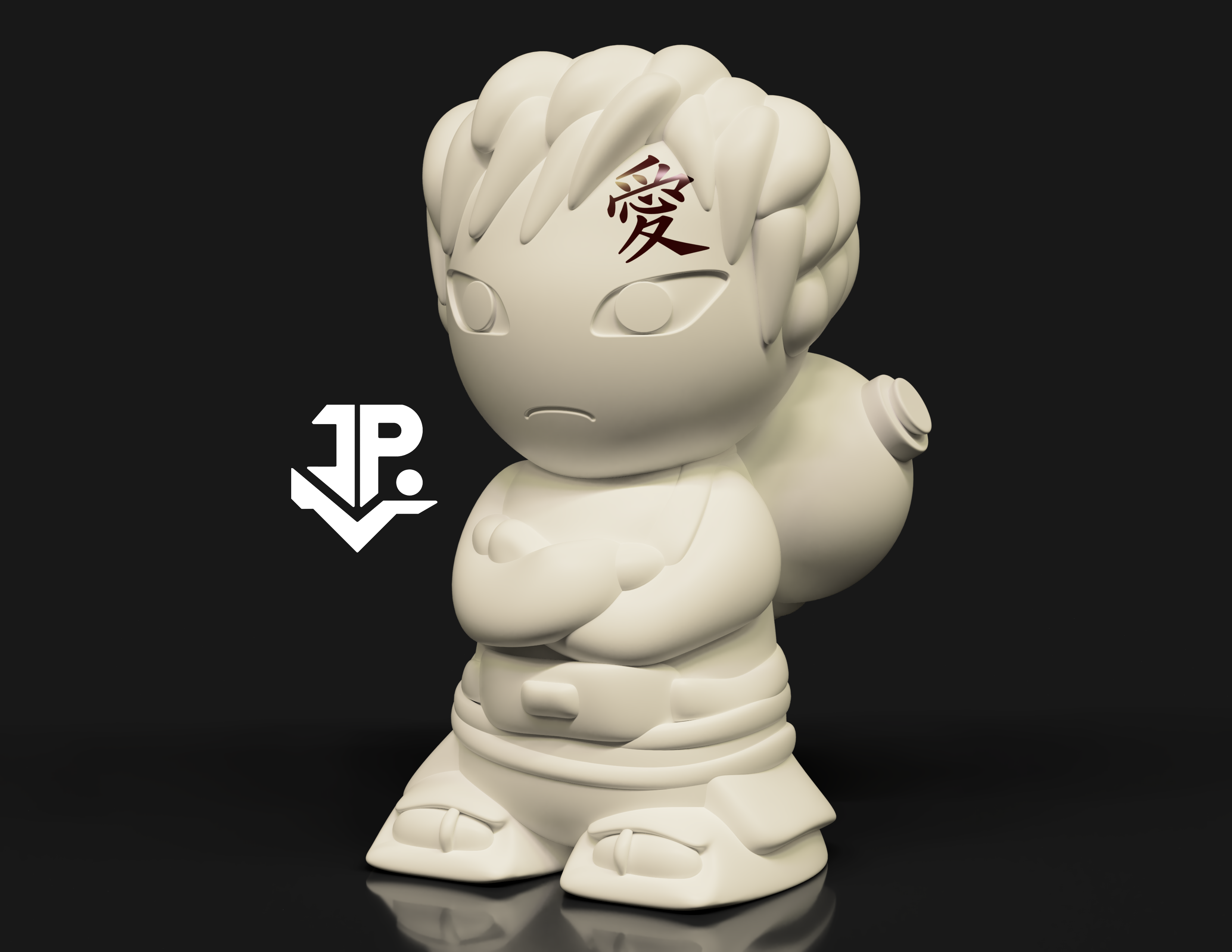 STL file GARA_CHIBI_ CHARACTER_ NARUTO SHIPPUDEN_ NARUTO_ANIME_GAARA ...