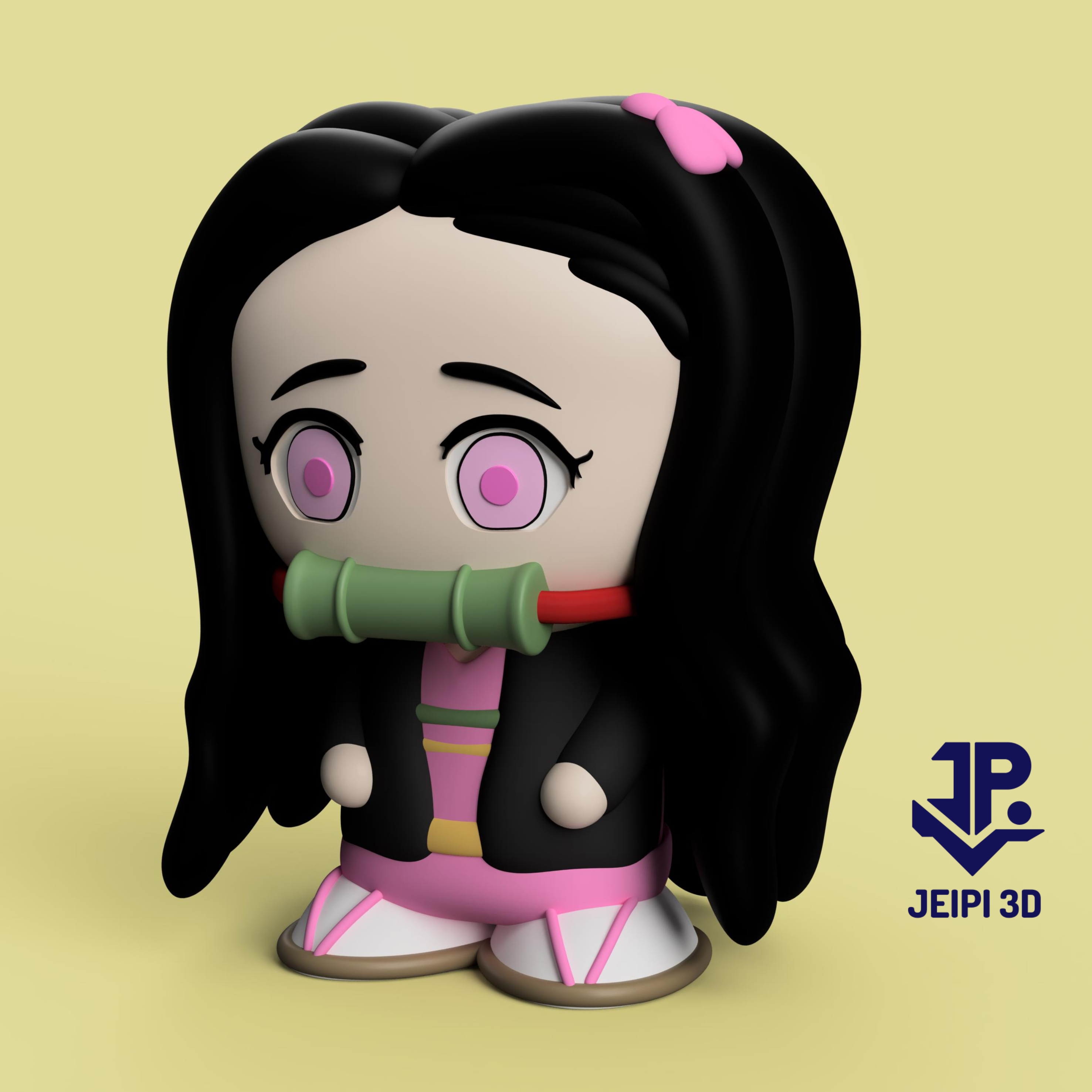 STL file NEZUKO KAMADO_ DEMON SLAYER_ KIMETSU NO YAIBA_DEMON SLAYER・3D ...