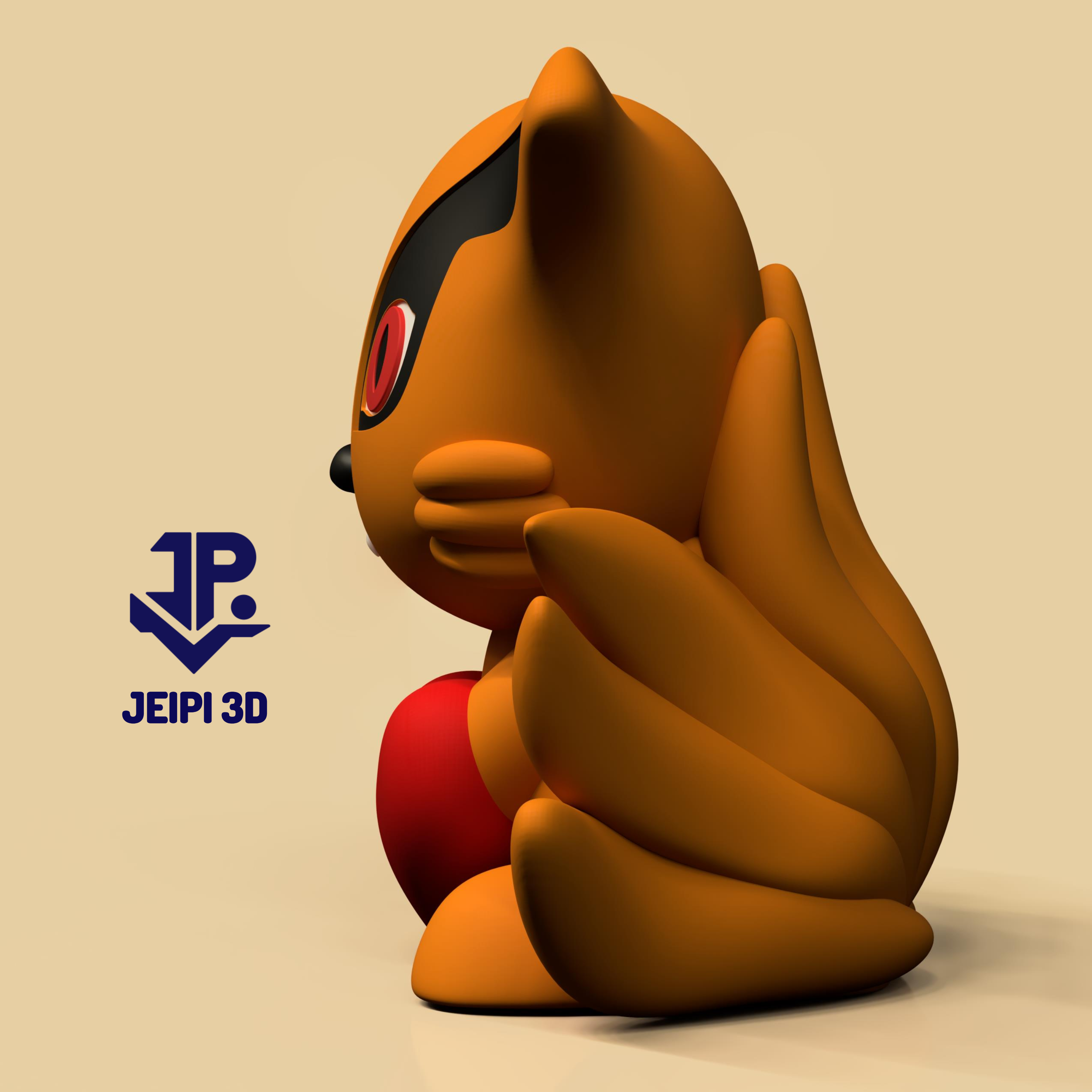 STL file KIUBY KURAMA BIJUU CORAZÓN BABY CHUBBY HAPPY VALENTINE SAN ...