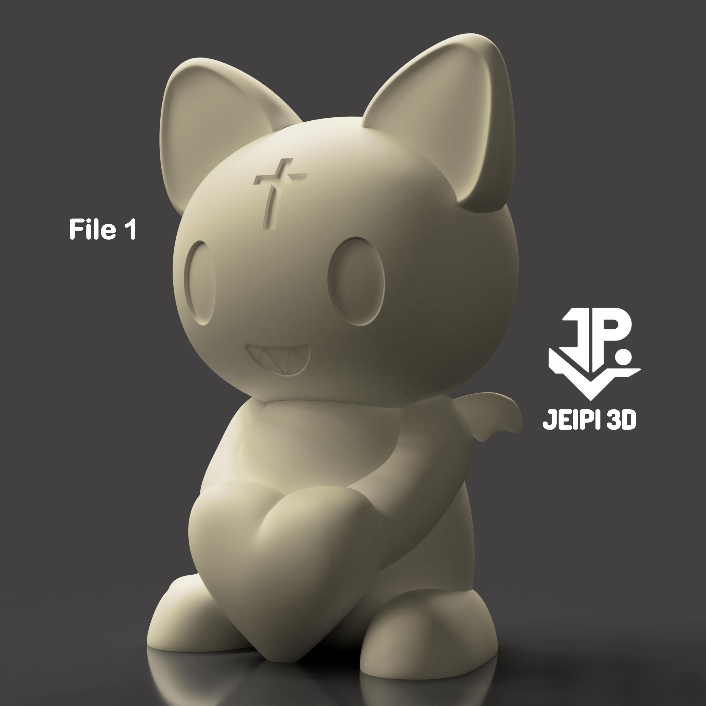 Archivo STL CHOMUSUKE_CHOMOSUKE_KONOSUBA_CORAZÓN_MEGUMIN_CAT_GATO_HAPPY ...