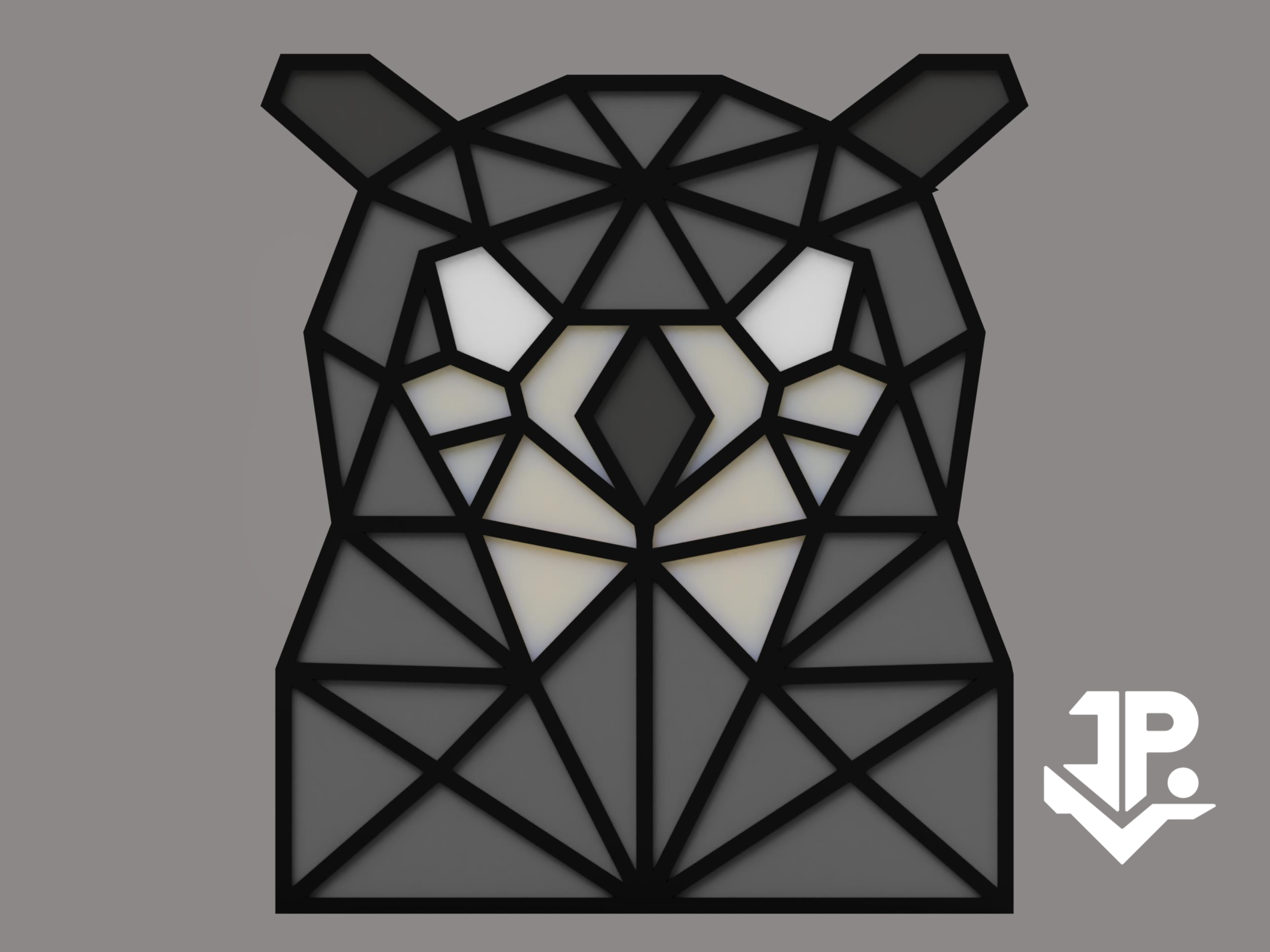 STL file OWL 2D_ GEOMETRIC ANIMALS_BUHO 2D_GEOMETRIC ANIMALS・Design to ...