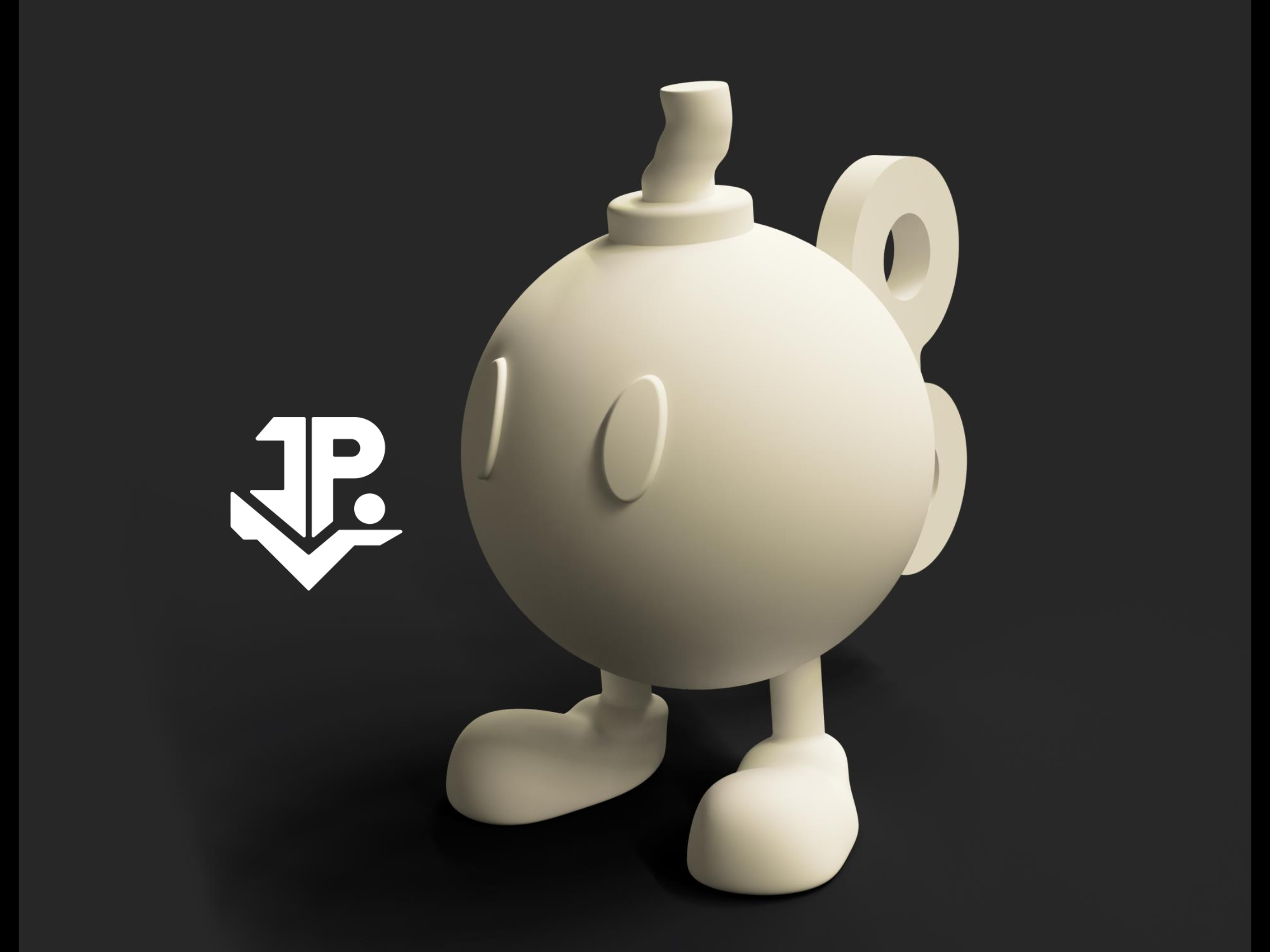 Free STL file Bomb 3D_ BOMB 3D_ MARIO BROS_ NINTENDO・3D print model to ...
