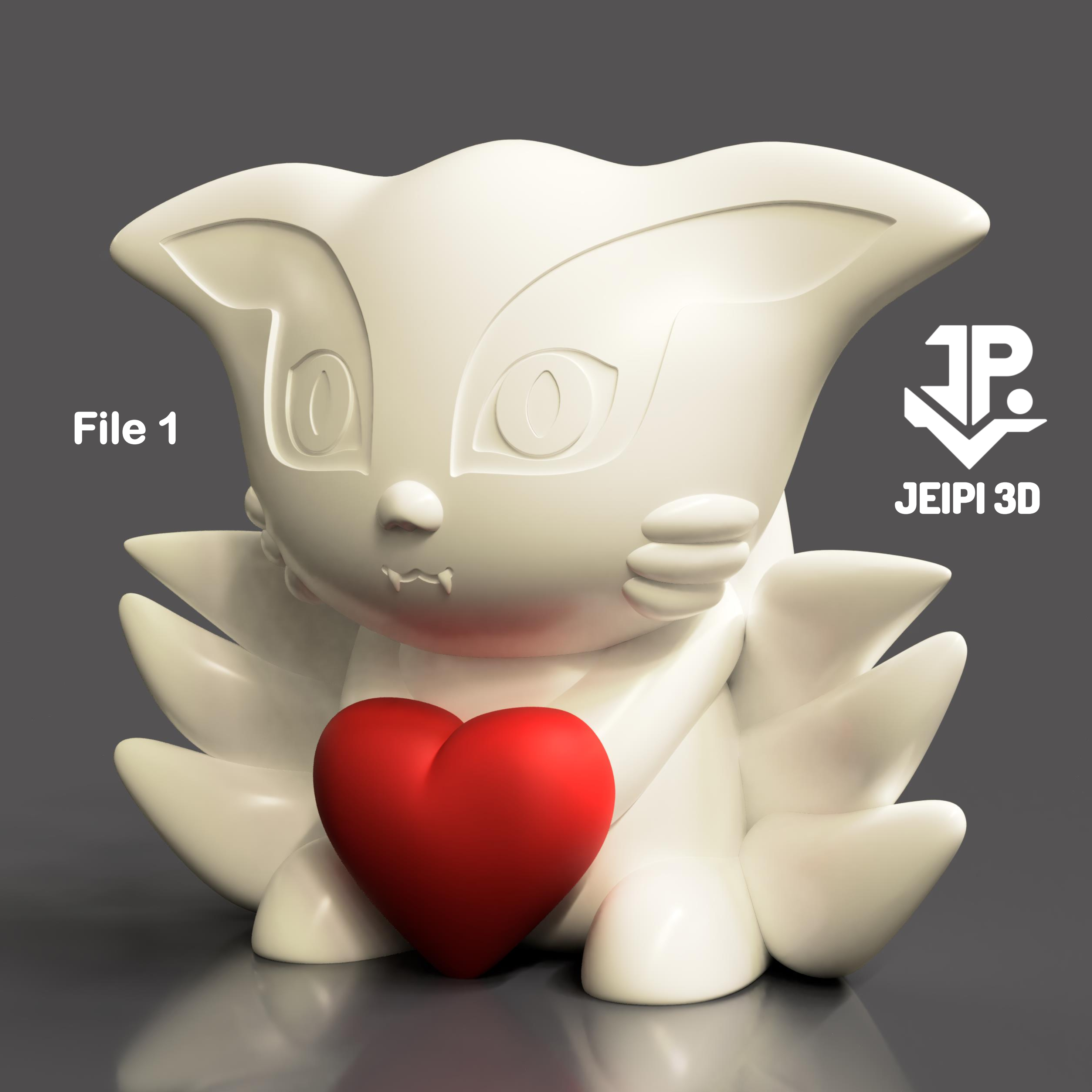 STL file KIUBY KURAMA BIJUU CORAZÓN BABY CHUBBY HAPPY VALENTINE SAN ...