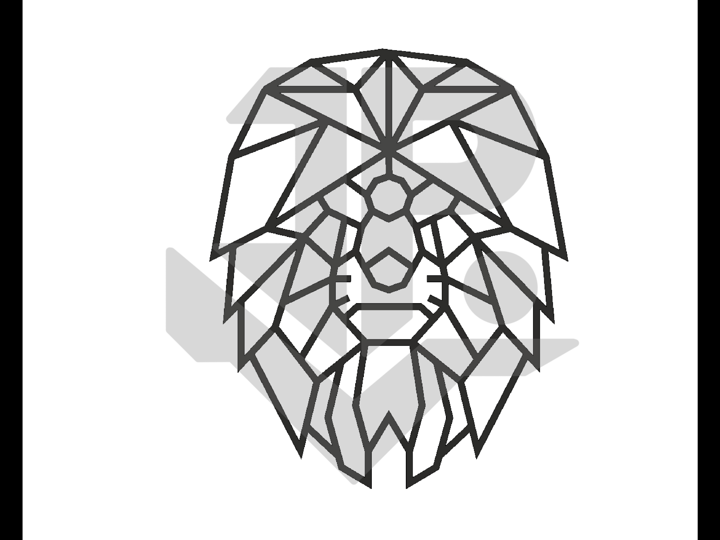 STL file LION 2D_ GEOMETRIC ANIMALS_LEON 2D_GEOMETRIC ANIMALS・3D ...