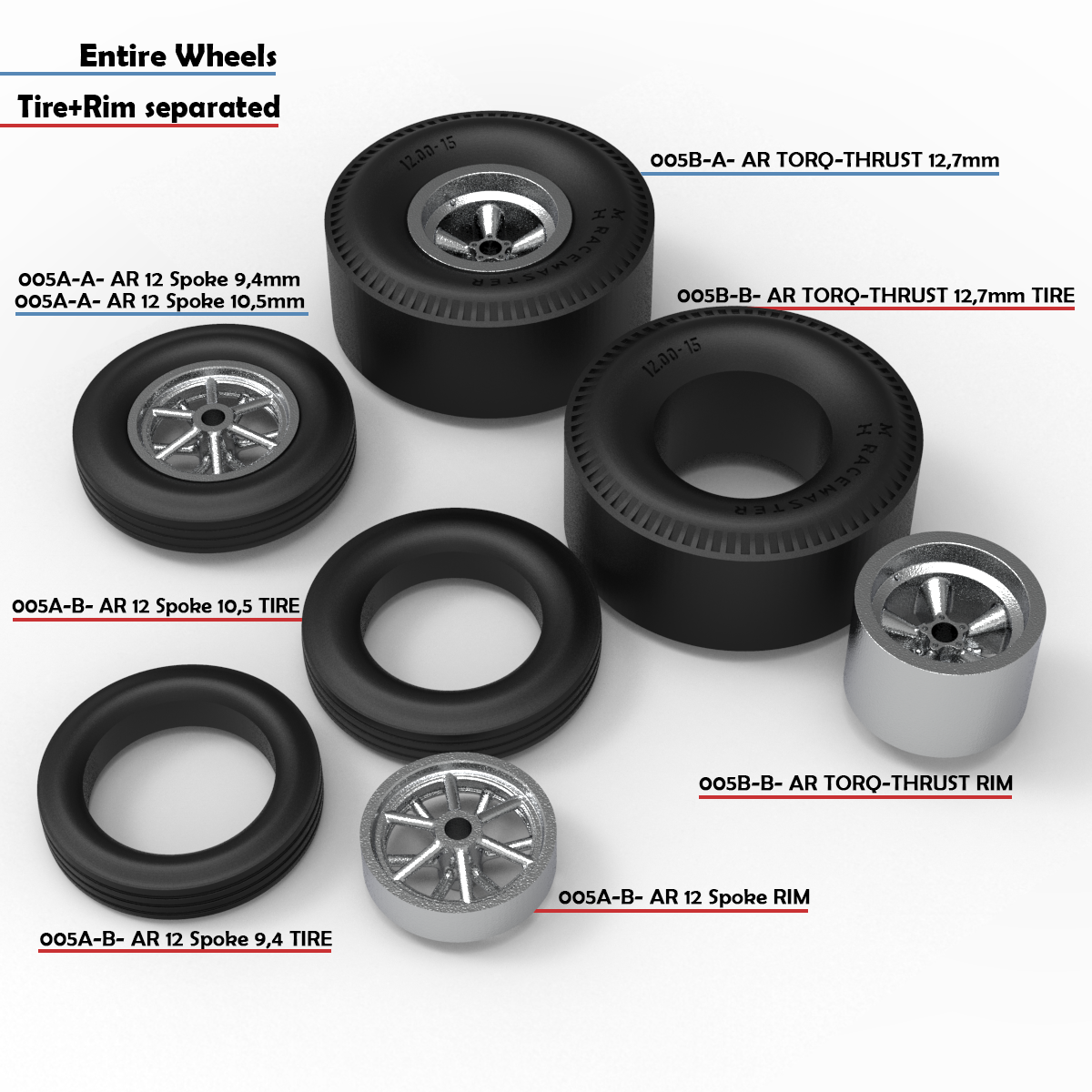 3D file American Racing - Vintage Dragster Wheels 🎲・3D printer model to ...