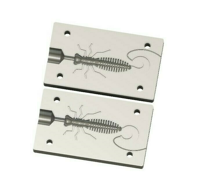 STL file Lure Mold Soft Bait・3D print design to download・Cults