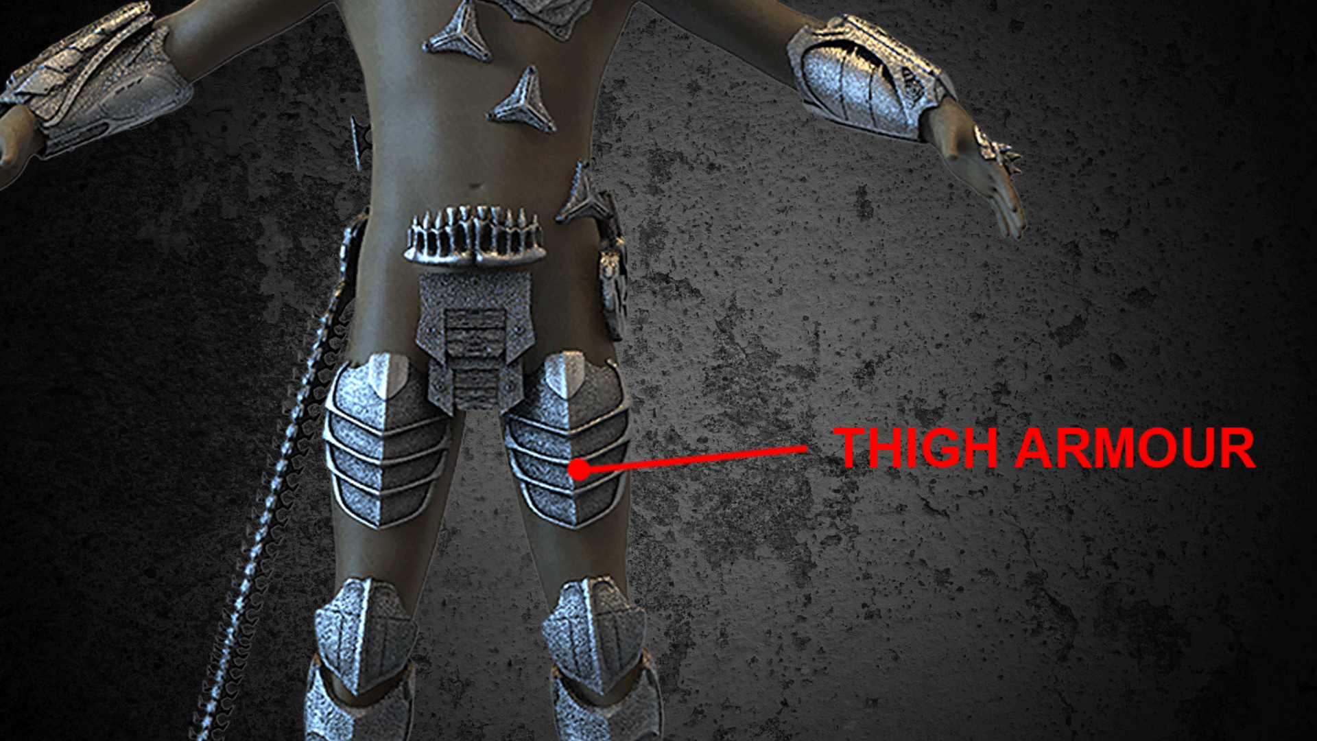 STL file Wolf Predator Thigh Armour・3D print object to download・Cults