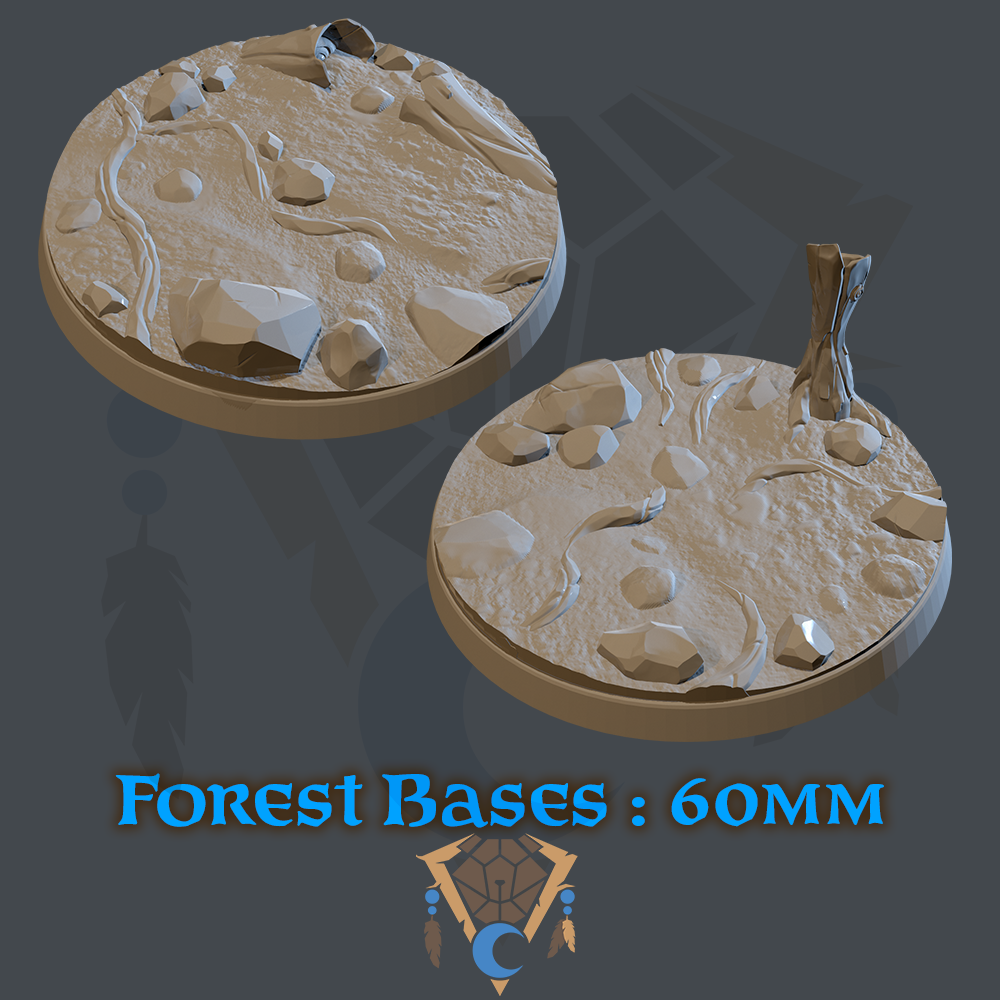 STL file Stylized forest bases : 60mm・3D print object to download・Cults