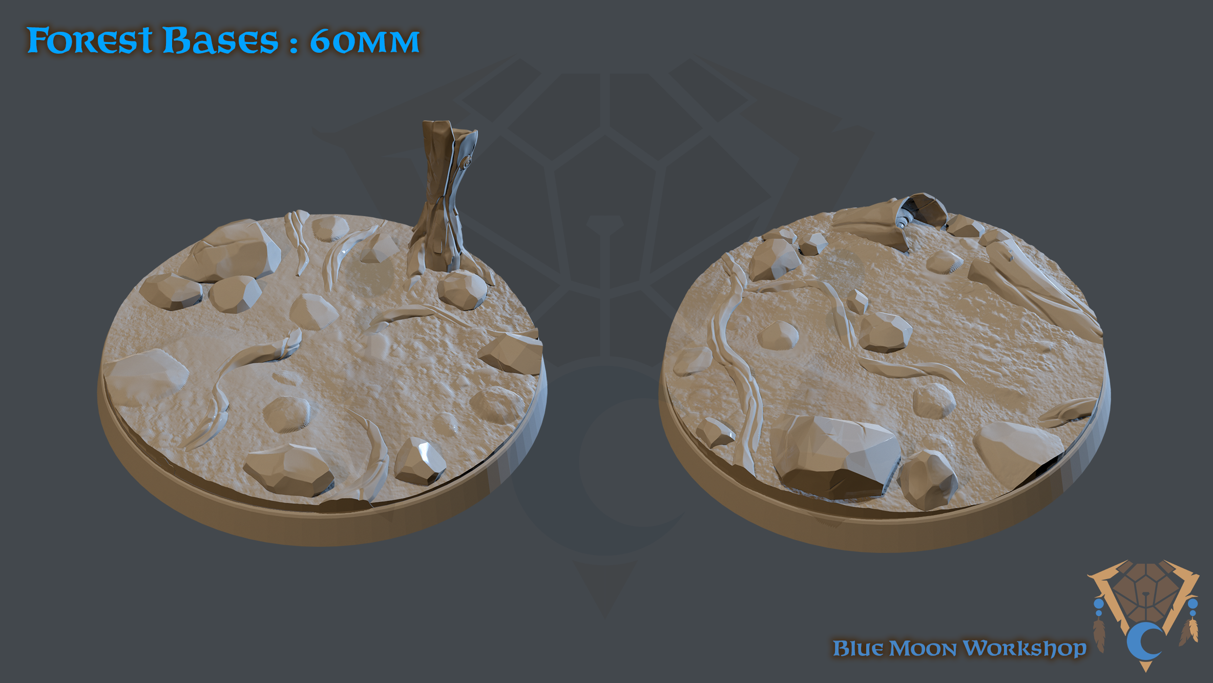 STL file Stylized forest bases : 60mm・3D print object to download・Cults