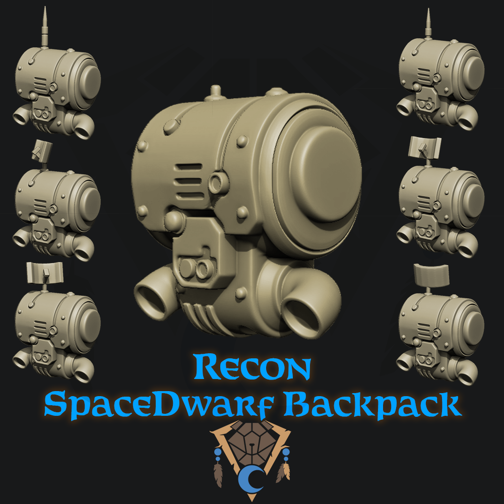 STL file RECON SPACE DWARF BACKPACK・3D print object to download・Cults
