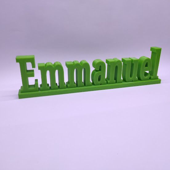 STL file Emmanuel name 🏠・3D printing idea to download・Cults