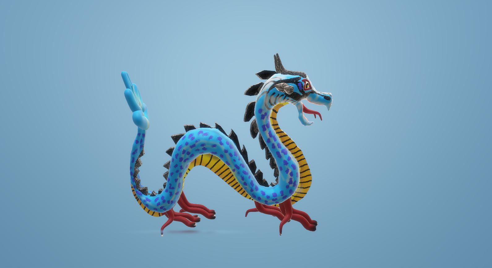 3D file Blue dragon 🐉・3D printable design to download・Cults