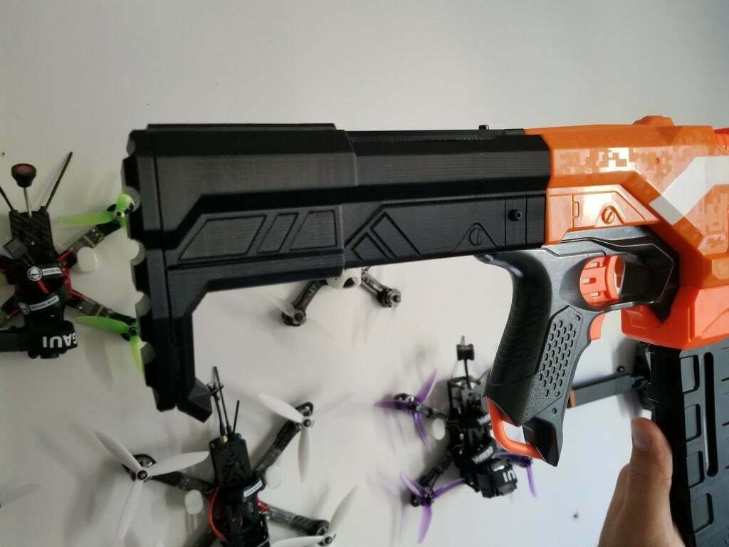 Free STL file Nerf Battery Stock Demolisher and Stryfe・3D print design ...