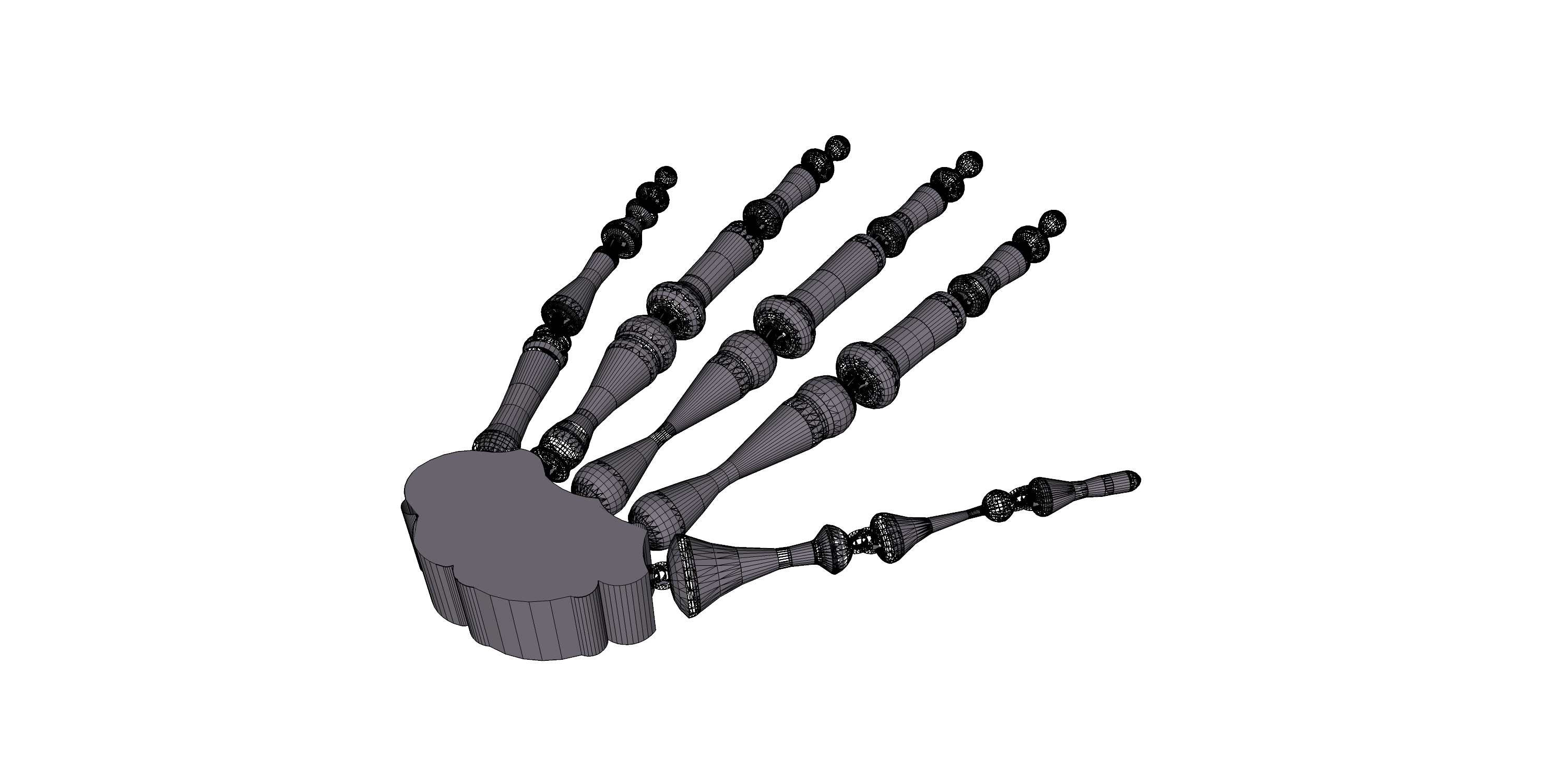 STL file Hand Flexi Skeleton・3D printing template to download・Cults