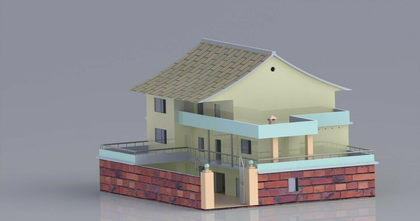 Free STL file real house・3D print model to download・Cults
