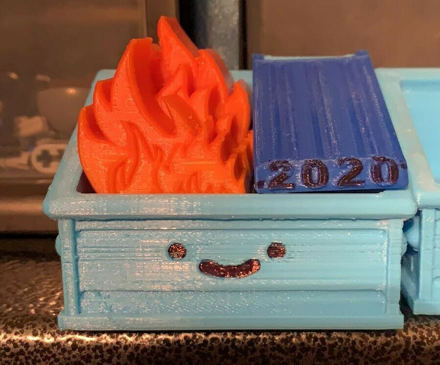 Free 3D file 2020 Dumpster Fire・3D print design to download・Cults
