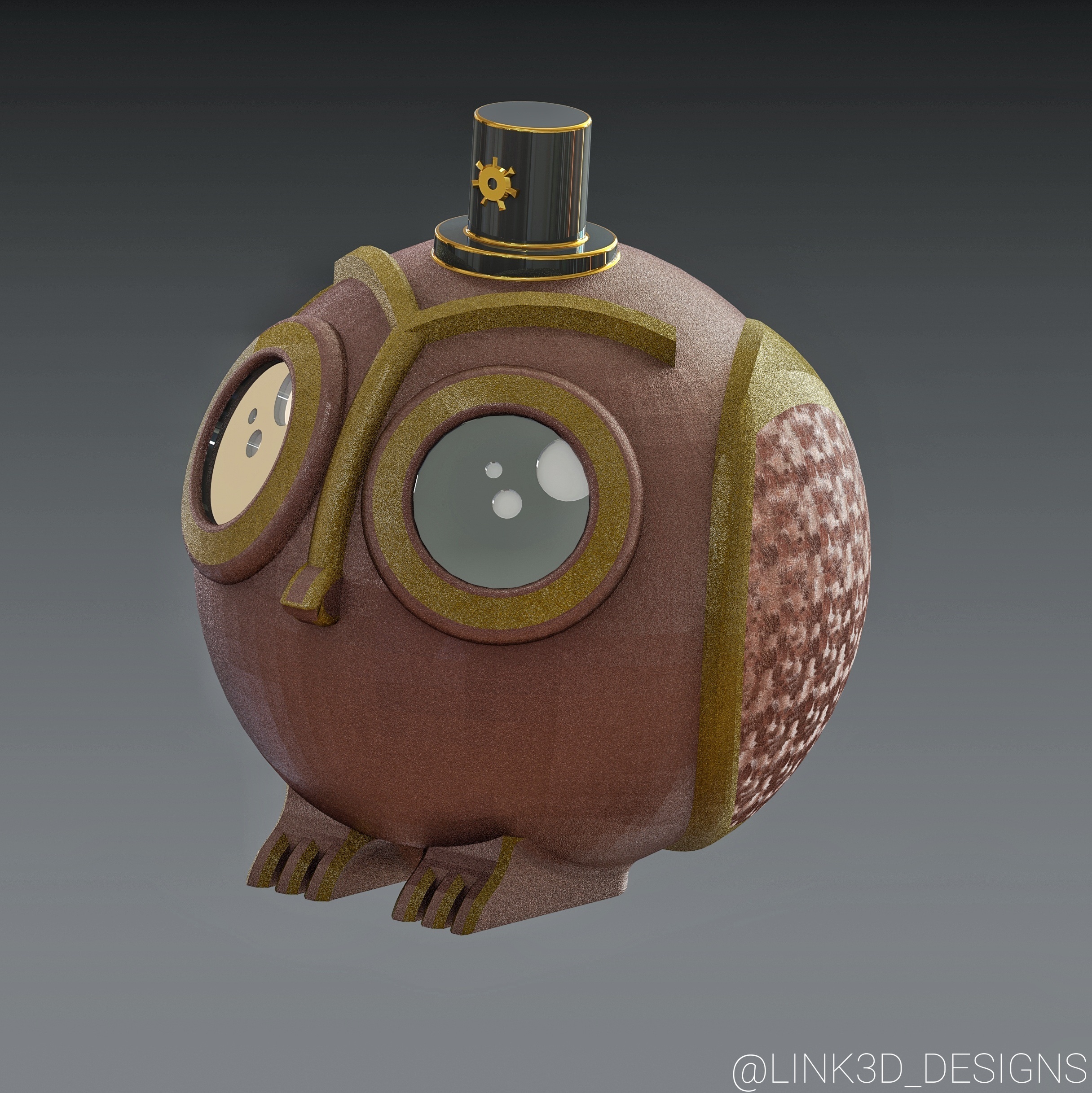 STL file Steampunk Owl 🦉・3D printable model to download・Cults