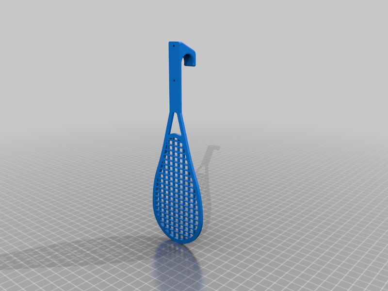Free STL file Tennis Racket Wall Hook 🎾・3D printing template to ...