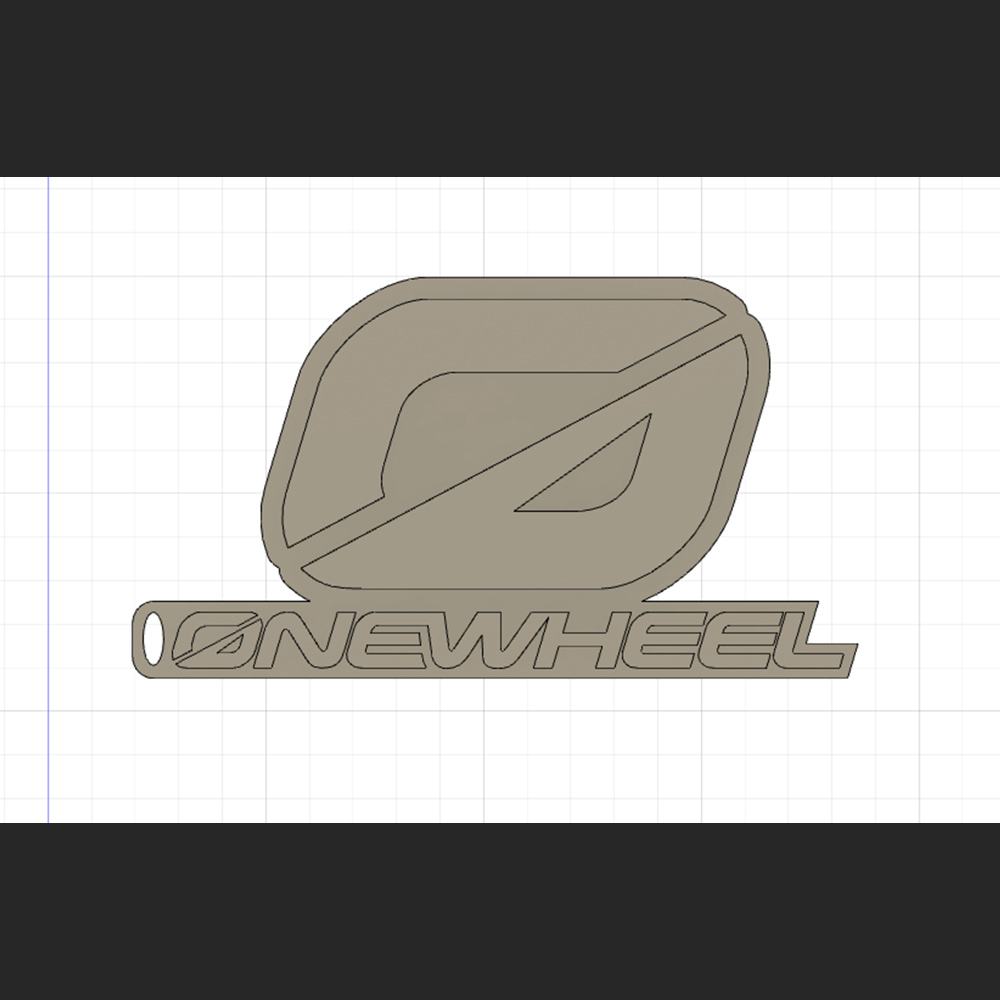 STL file Onewheel complete logo keychain・3D printing model to download ...