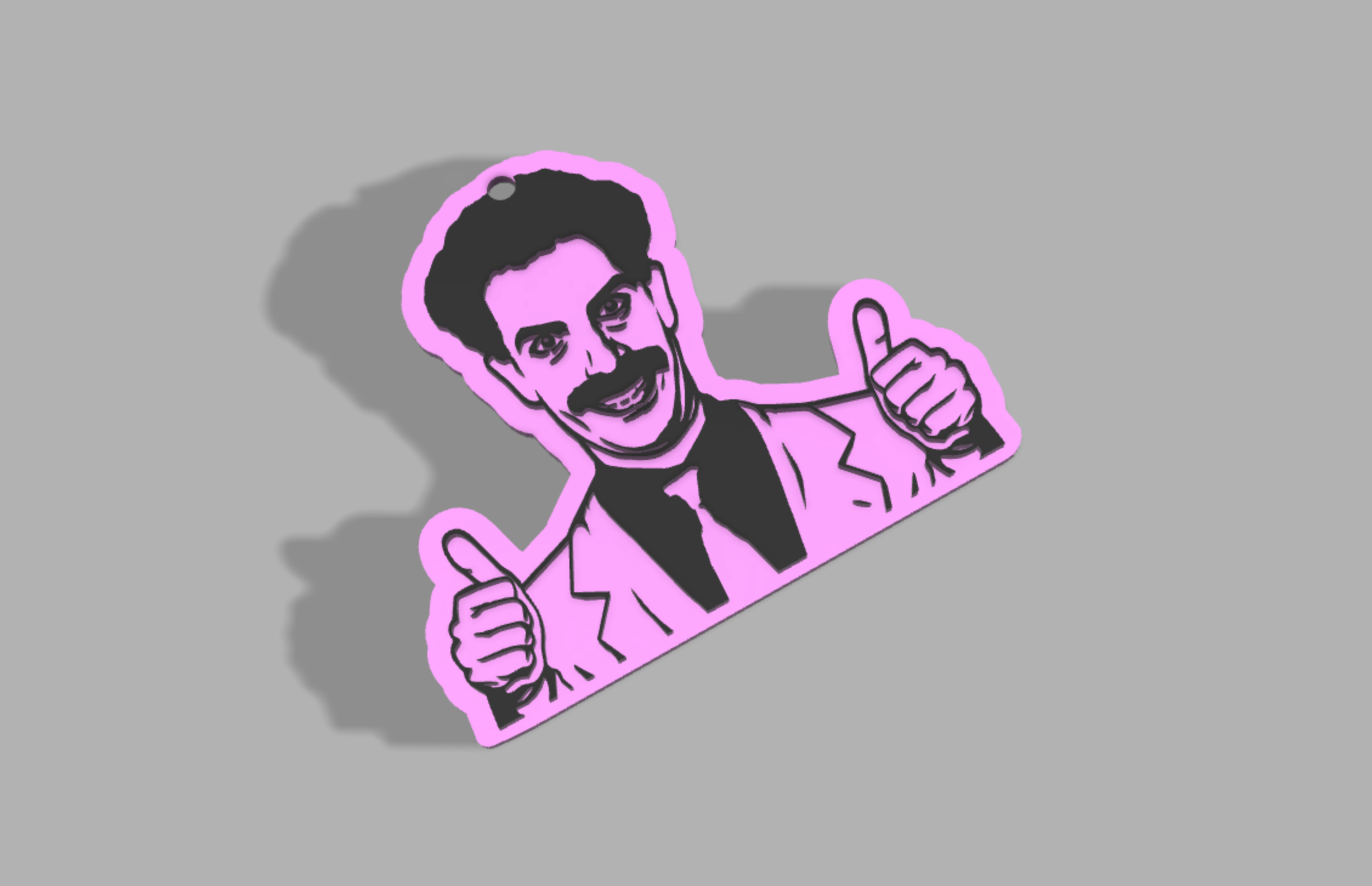 Archivo STL ¡Borat Keychain! 🗝️・Diseño de impresora 3D para descargar・Cults