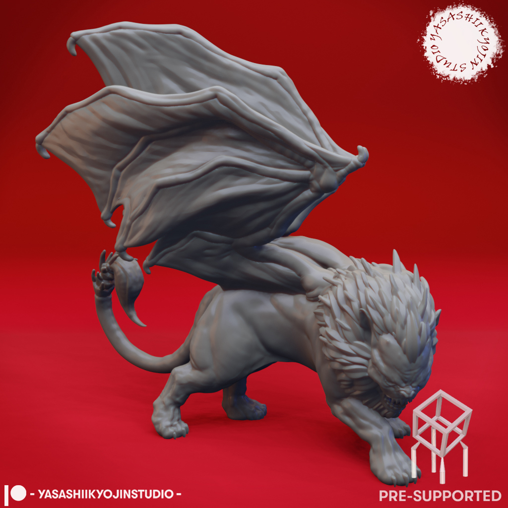 STL file Manticore - Tabletop Miniature (Pre-Supported)・3D printable ...