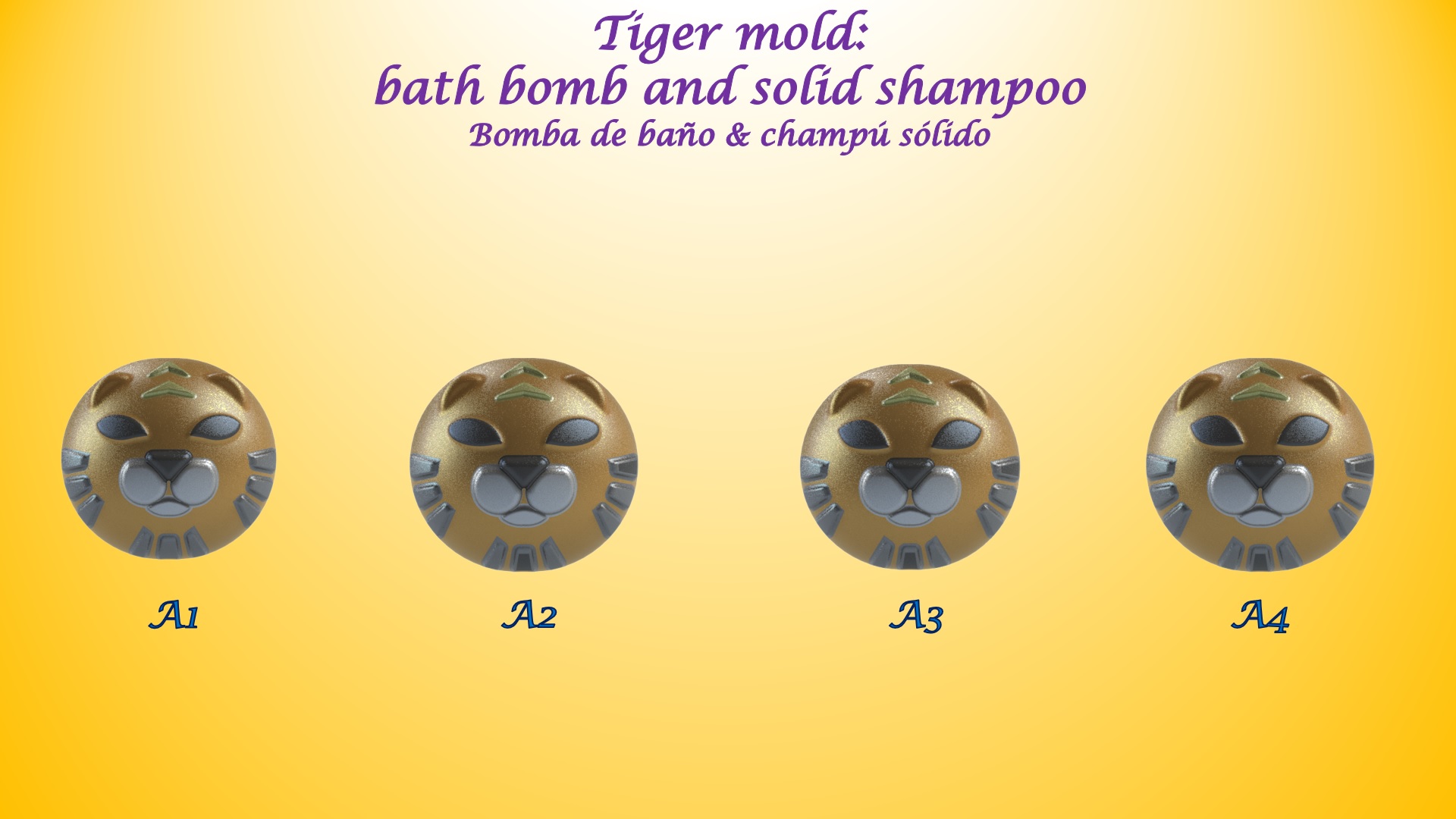 STL file TIGER MOLD: BATH BOMB, SOLID SHAMPOO 🐅・3D printable model to ...