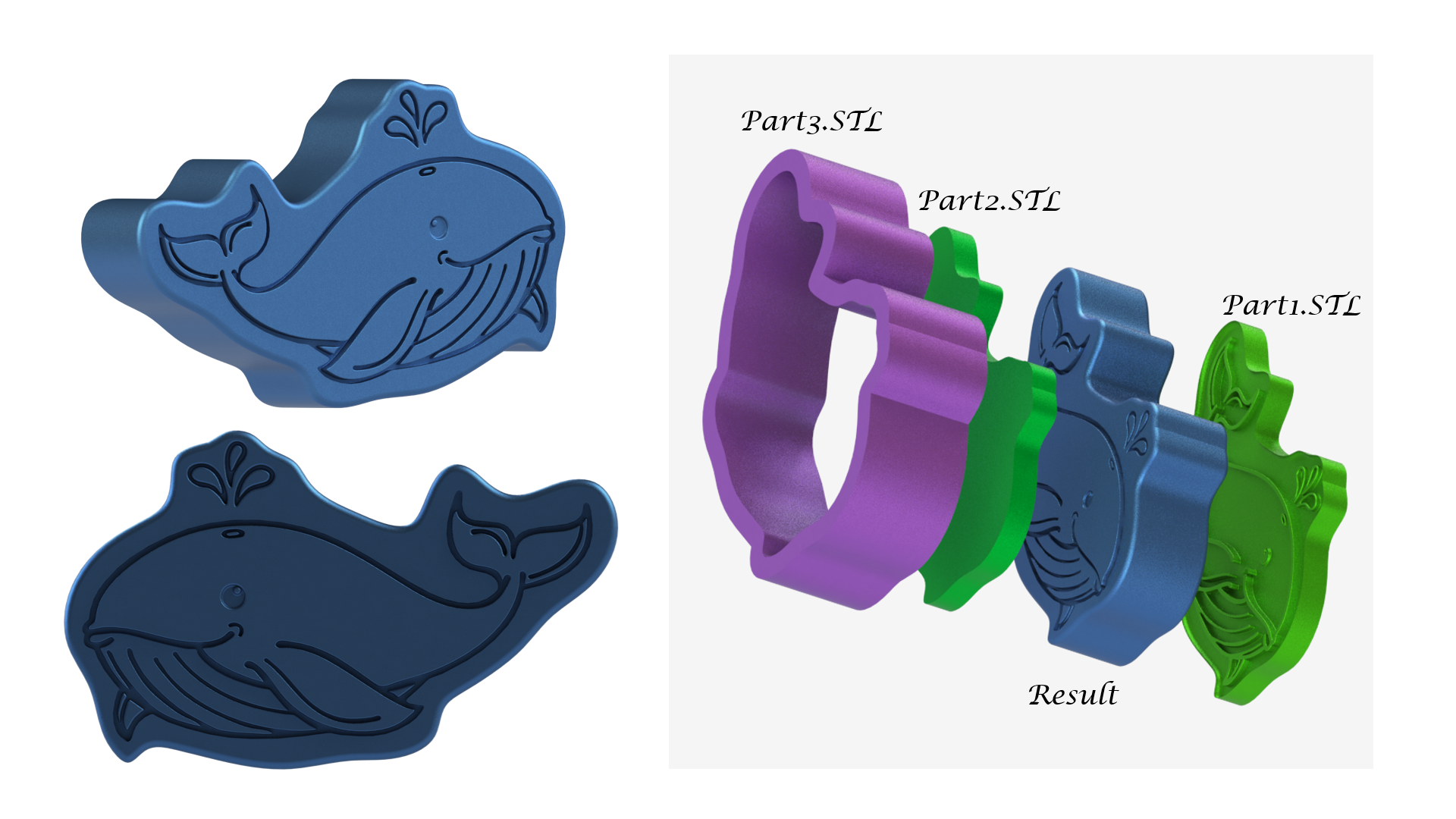 STL file (WHALE MOLD: BATH BOMB, SOLID SHAMPOO / BOMBA DE BAÑO, CHAMPÚ SÓLIDO / BOMBA DE BAÑO ...