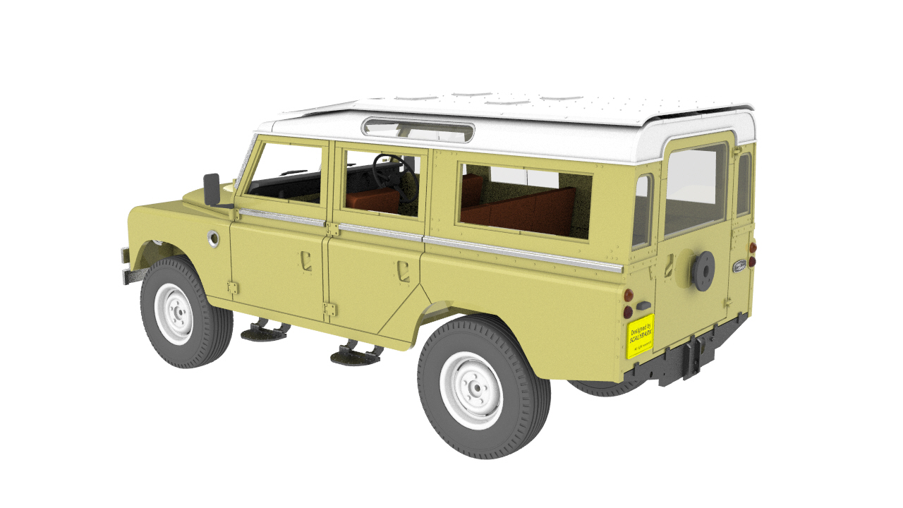 STL file Land Rover series 3 wagon for 1:10 rc chassis 🌆・Design to ...