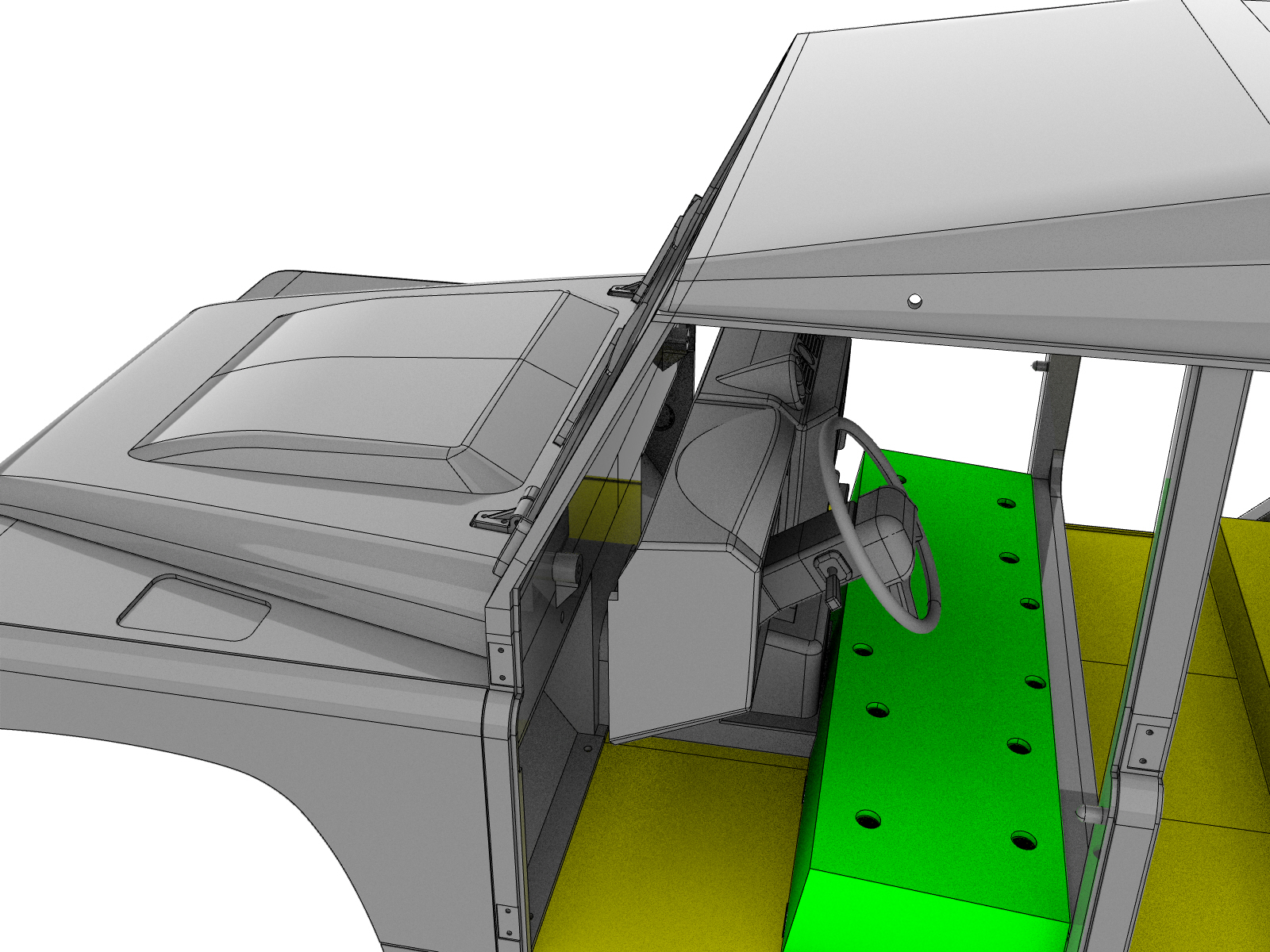 STL file Land Rover defender 130 high capacity For 1:10 rc chassis 👽・3D ...