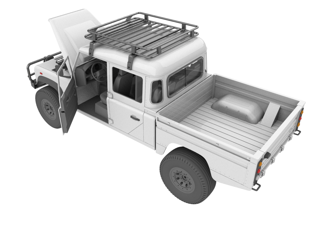 STL file Land Rover defender 130 high capacity For 1:10 rc chassis 👽・3D ...