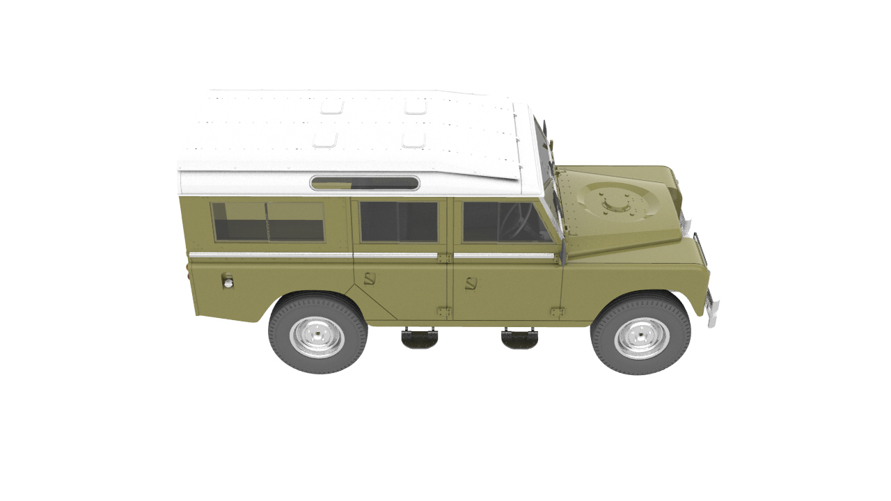 STL file Land Rover series 3 wagon for 1:10 rc chassis 🌆・Design to ...