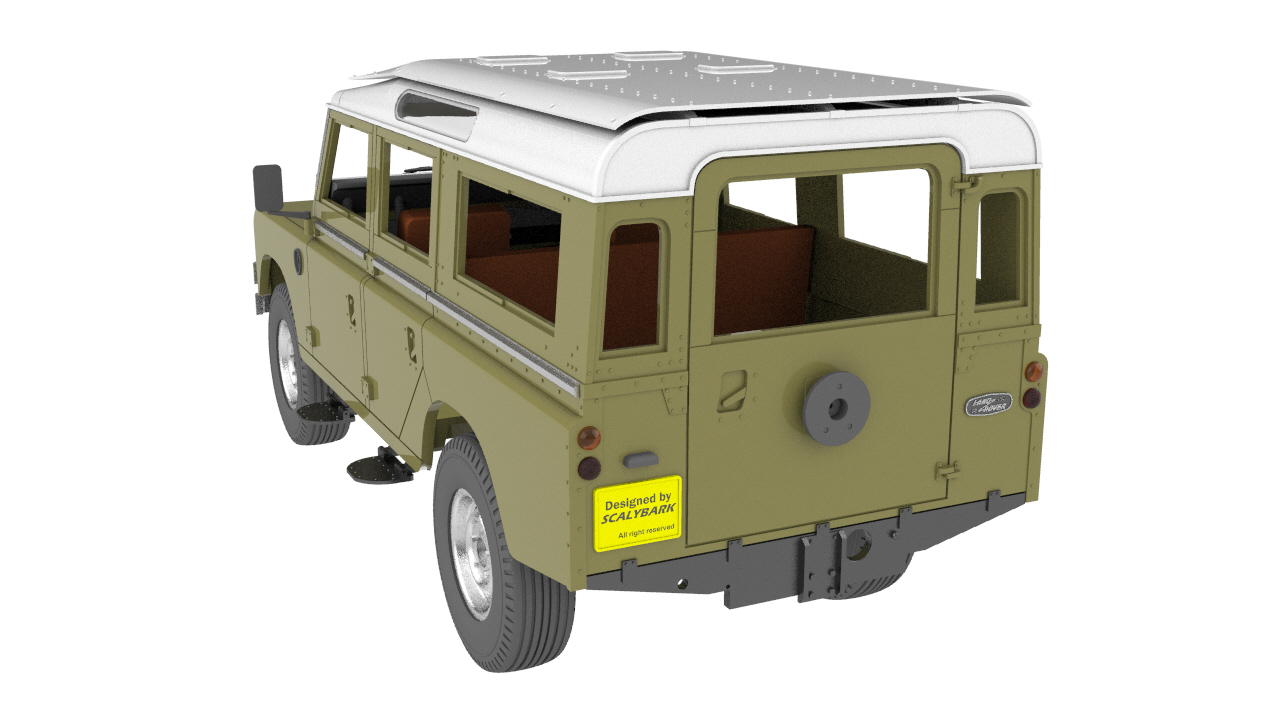 STL file Land Rover series 3 wagon for 1:10 rc chassis 🌆・Design to ...