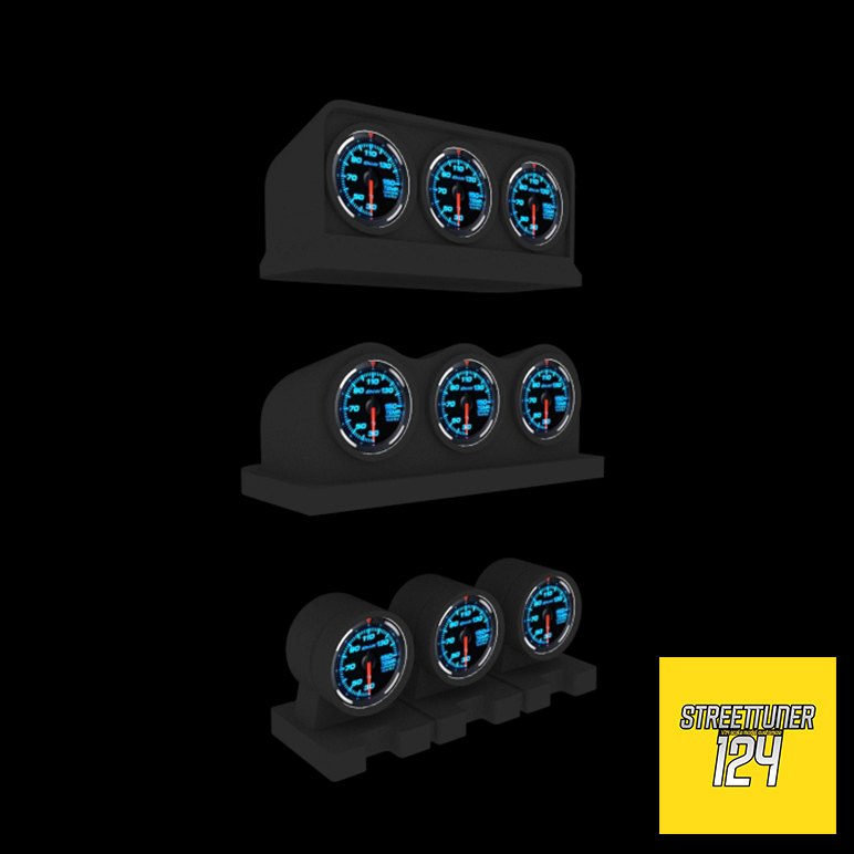 STL file UNIVERSAL DEFI METER 1/24 SCALE 🛞・3D printing template to ...