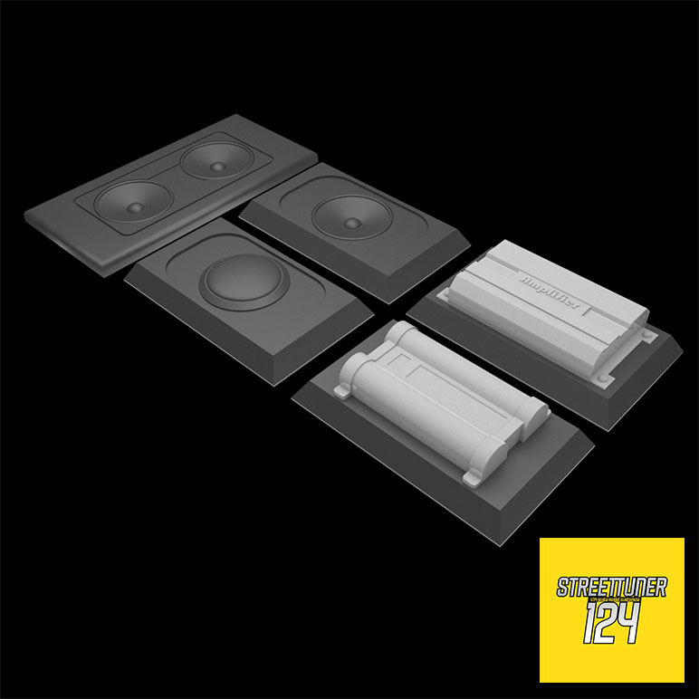 STL file UNIVERSAL CAR AUDIO SYSTEM 1/24 SCALE・3D printing template to ...
