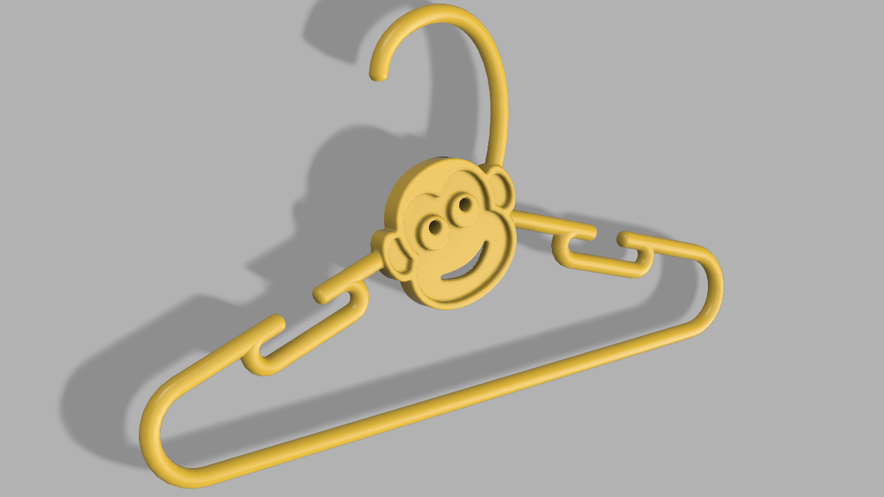 Free STL file Kids hanger Monkey・Model to download and 3D print・Cults