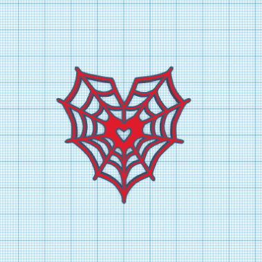 STL file Heart Spider Web Earrings 💜・3D printing template to download・Cults