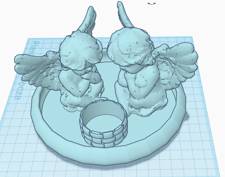 Free 3D file SiJat Two Angel TeaLight Holder V 1.3・Object to download ...